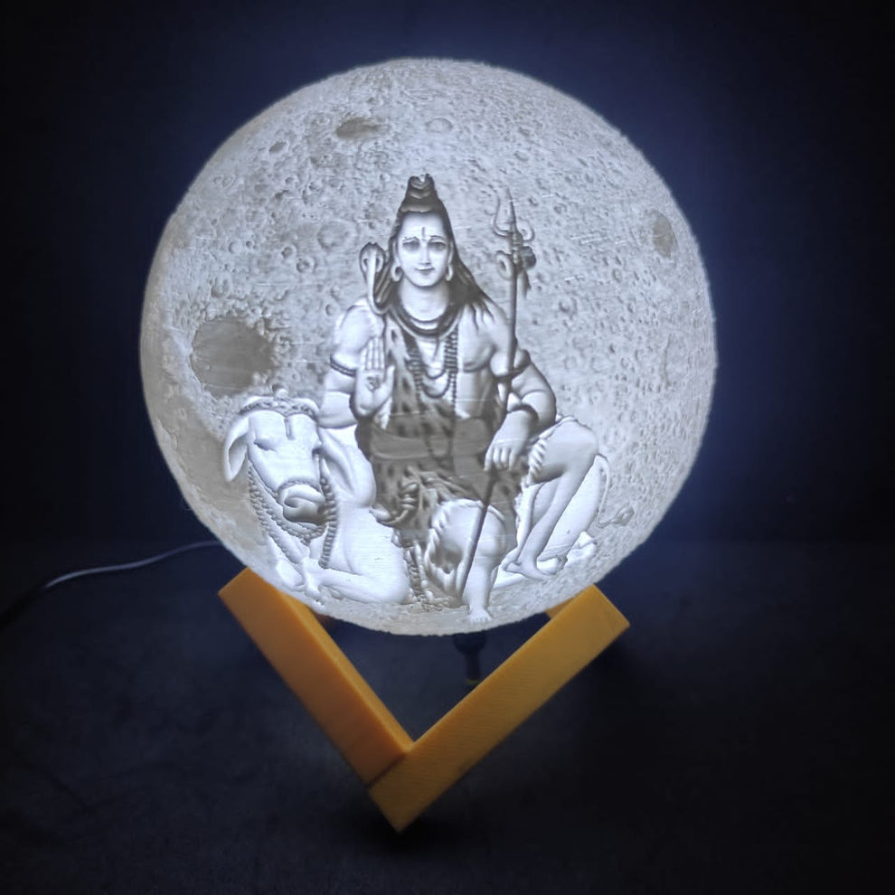 Lord Shiv with Nandi Ji Moonlamp – The Sculpt Studio